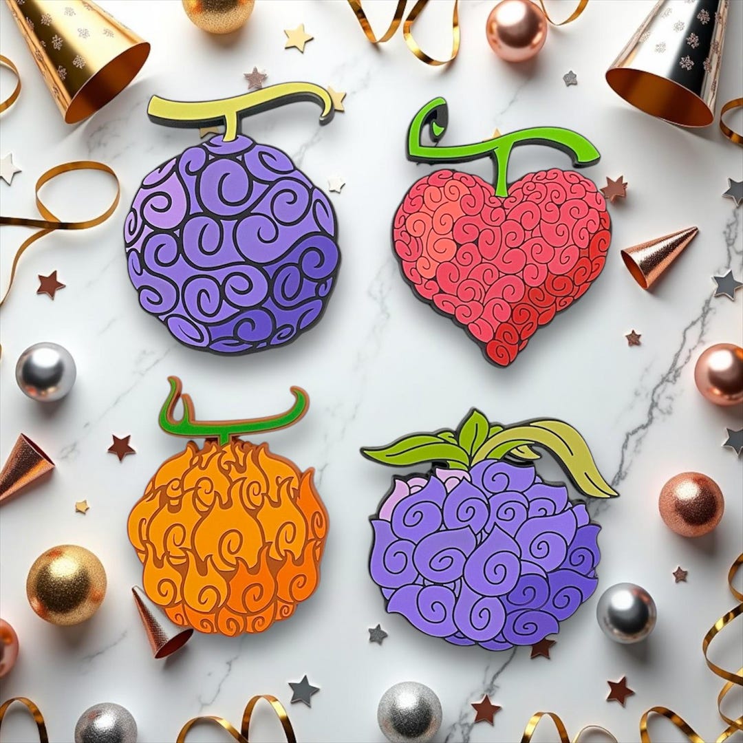 Devil Fruit Anime Coasters One Coasters Piece Gomu, Mera Yami Ope No Mi ...