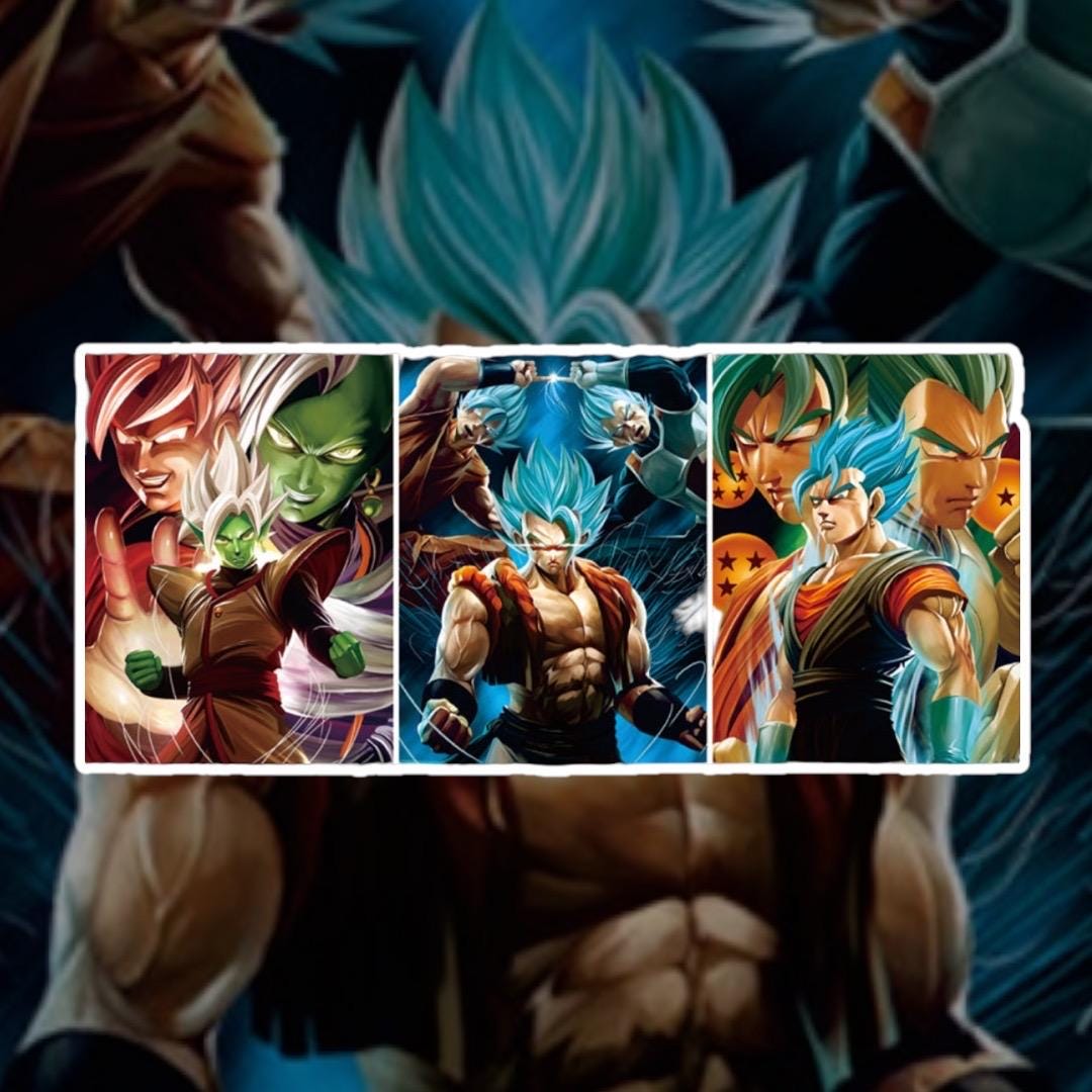 DBZ Vegito / Gogeta Poster 3D DBZ Poster Dragon Z Vegeta Ultra Instinct ...