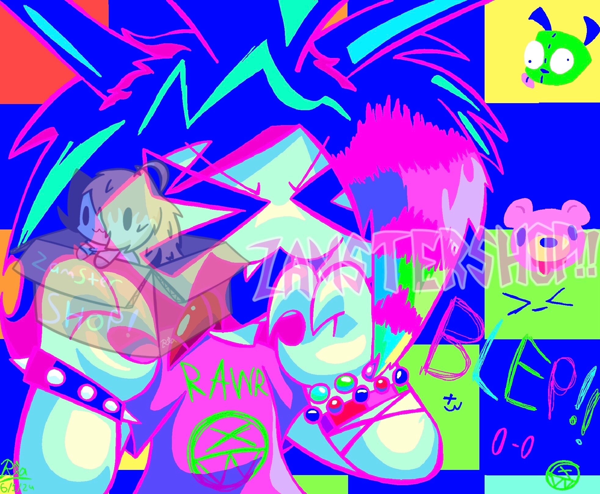 Scene Emo 2000’s Themed Digital Artwork - Etsy