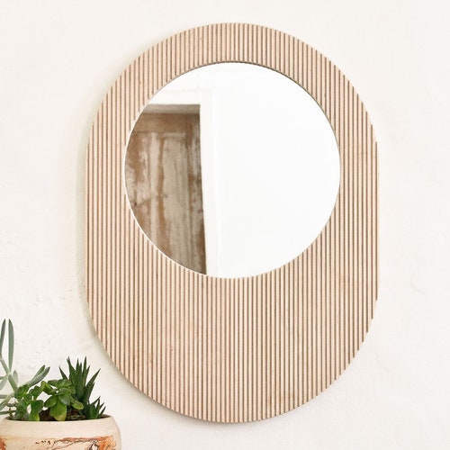 Half Circle Mirror Brass Border Handmade Wall Mirror Round - Etsy UK