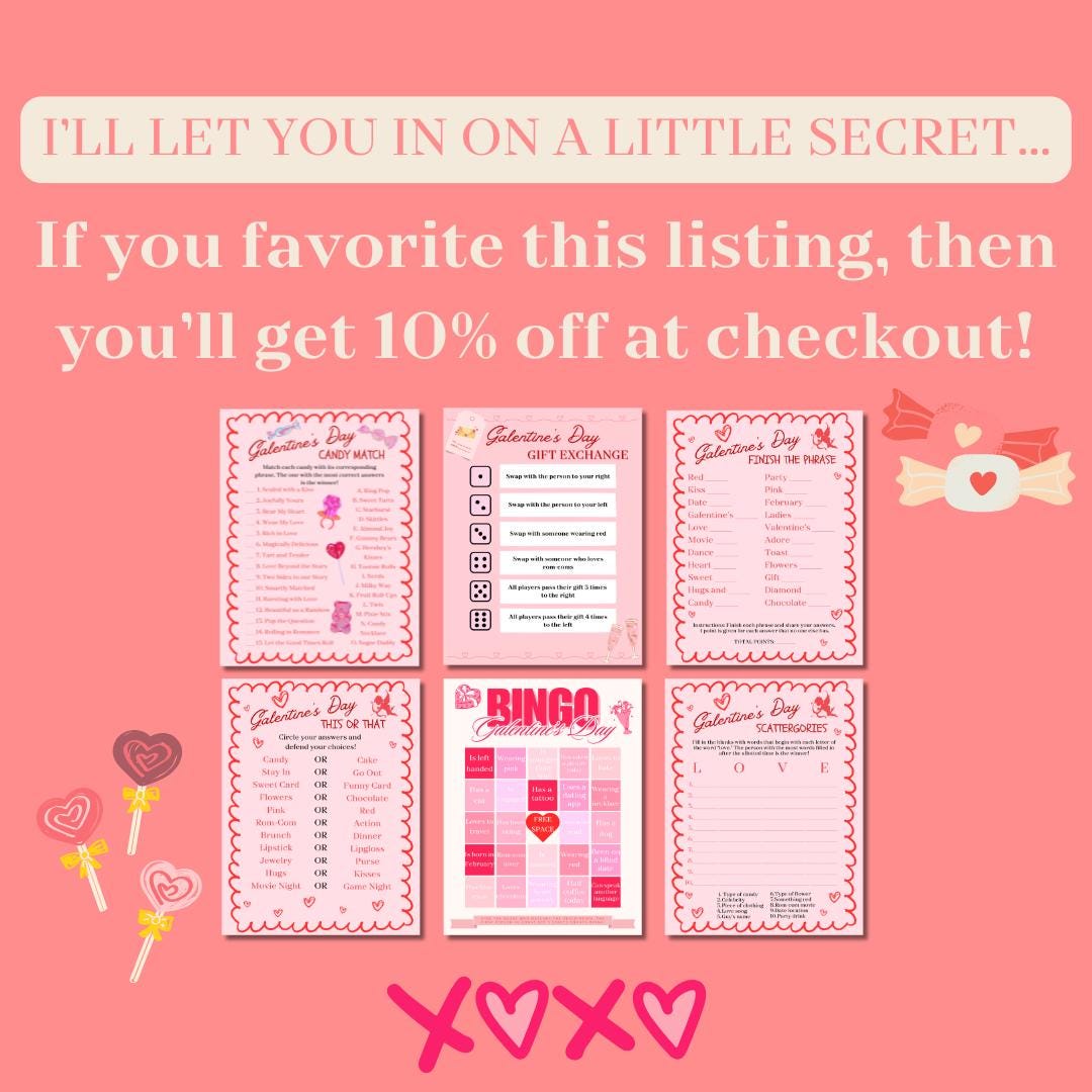 Editable Galentine's Day Party Game Template, Valentine's Day This or ...