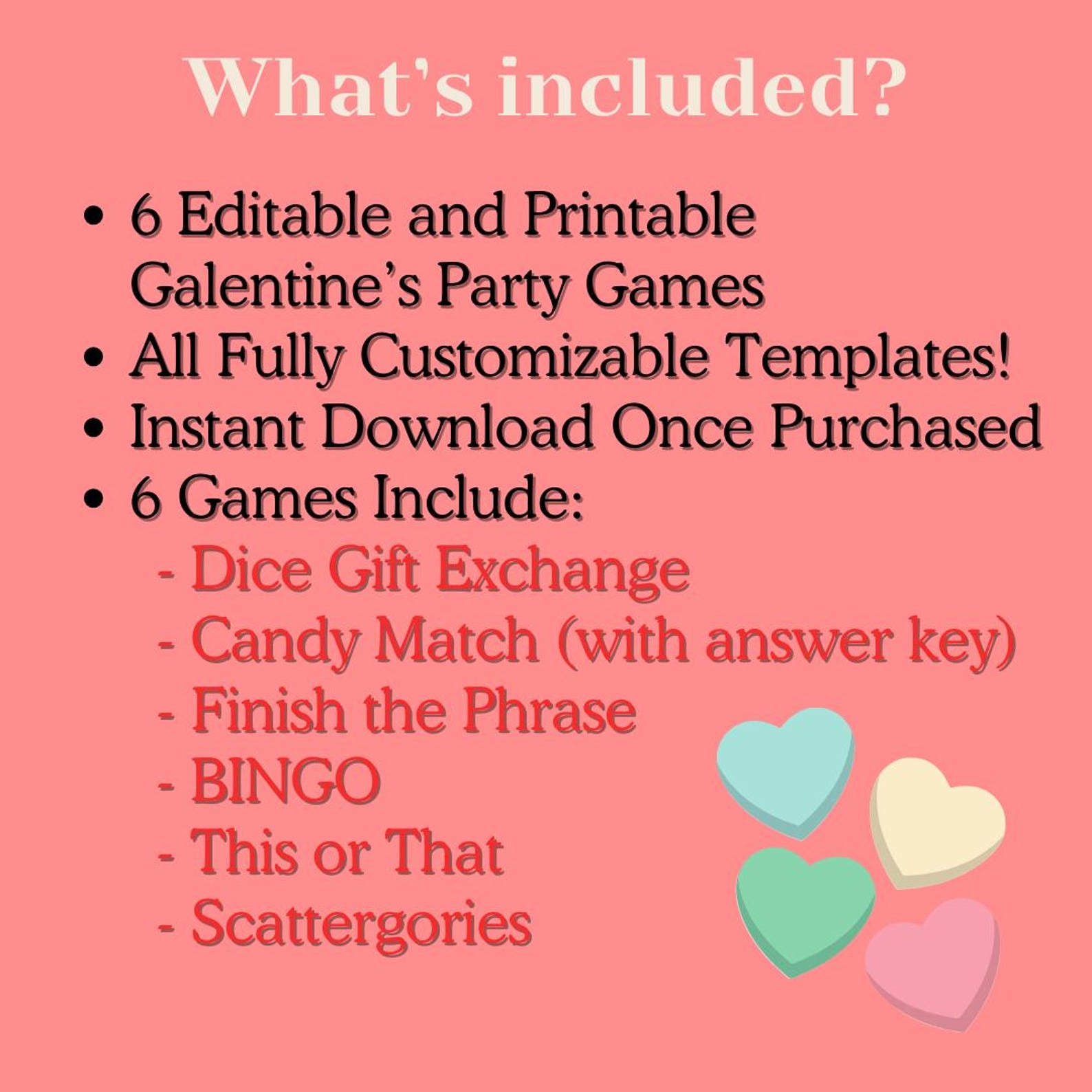 Editable Galentine's Day Party Games Bundle, Printable Galentines Day ...