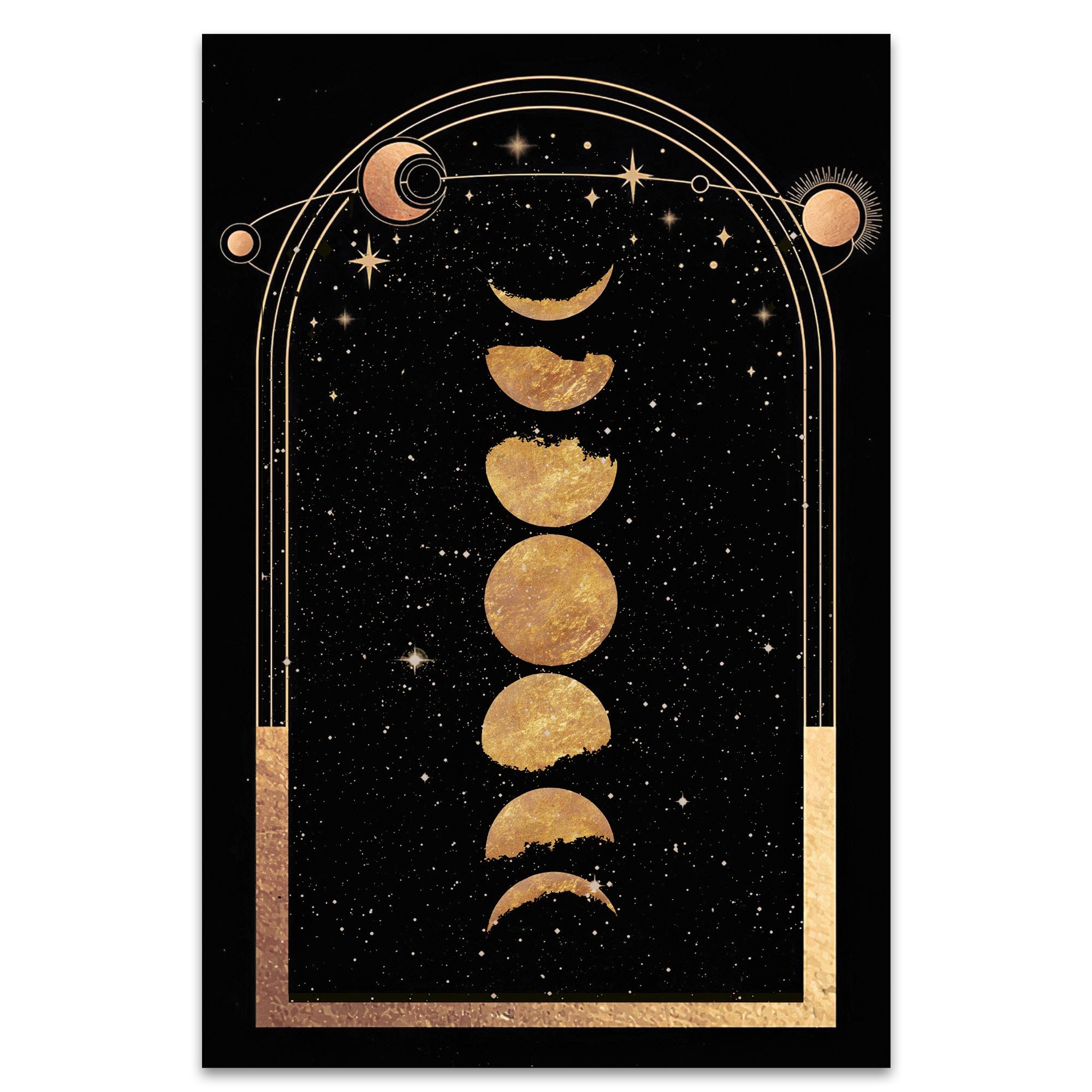 Moon Phases Poster Phases of the Moon Poster the Lunar Phase - Etsy ...