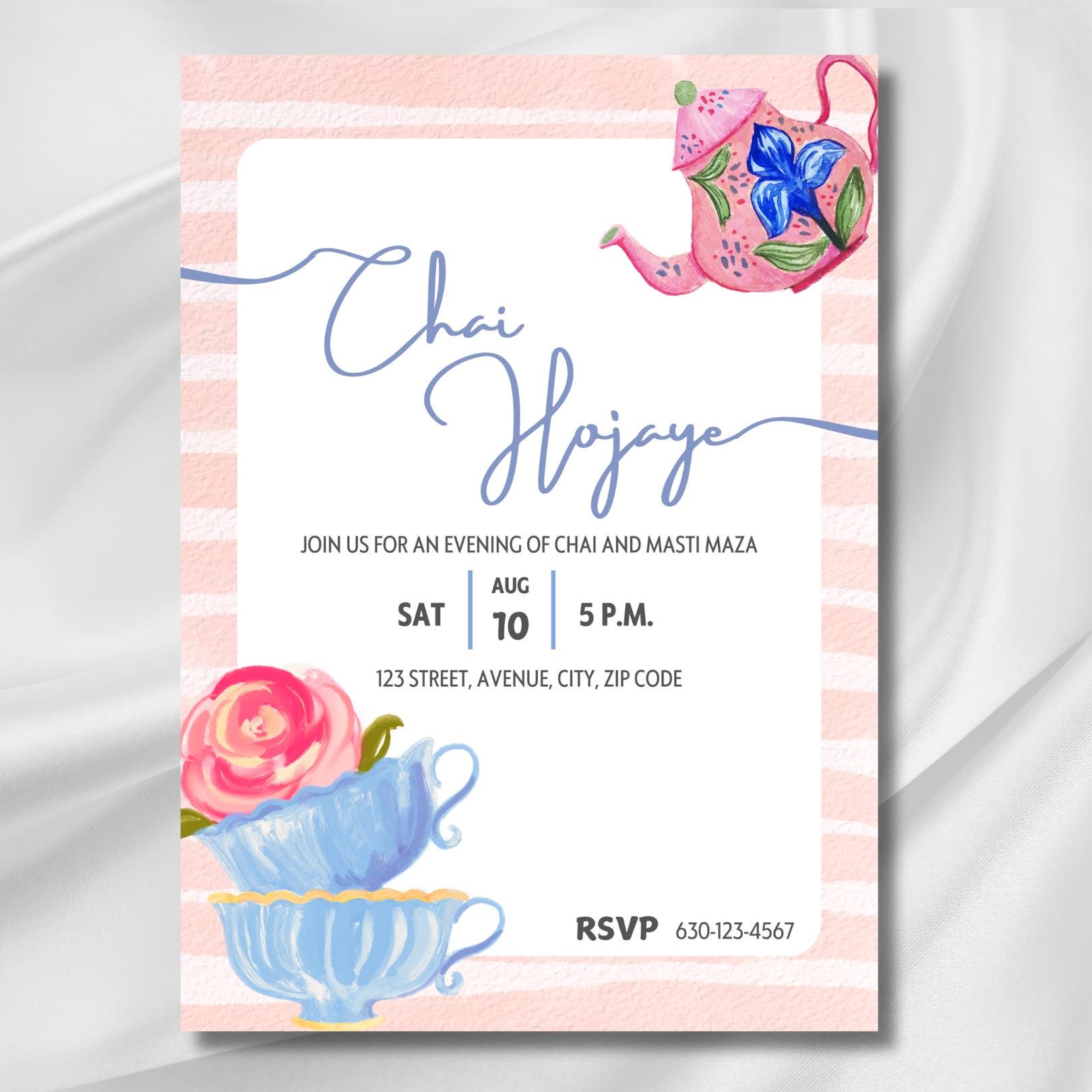 Chai Party Invitation: Desi Samosa Party, Bollywood Invite (digital ...