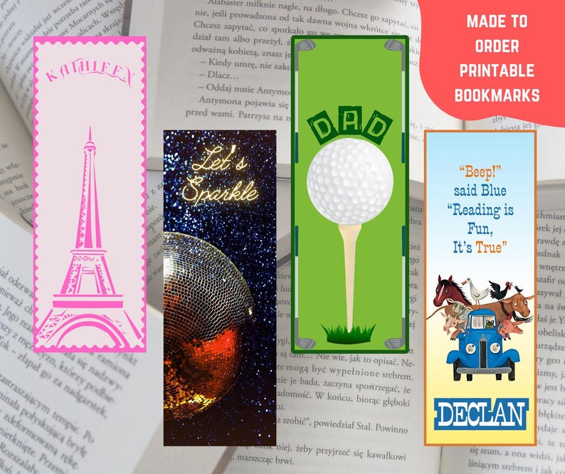 Personalized Bookmark: Custom Name, Quote, Book Lover Gift (digital ...