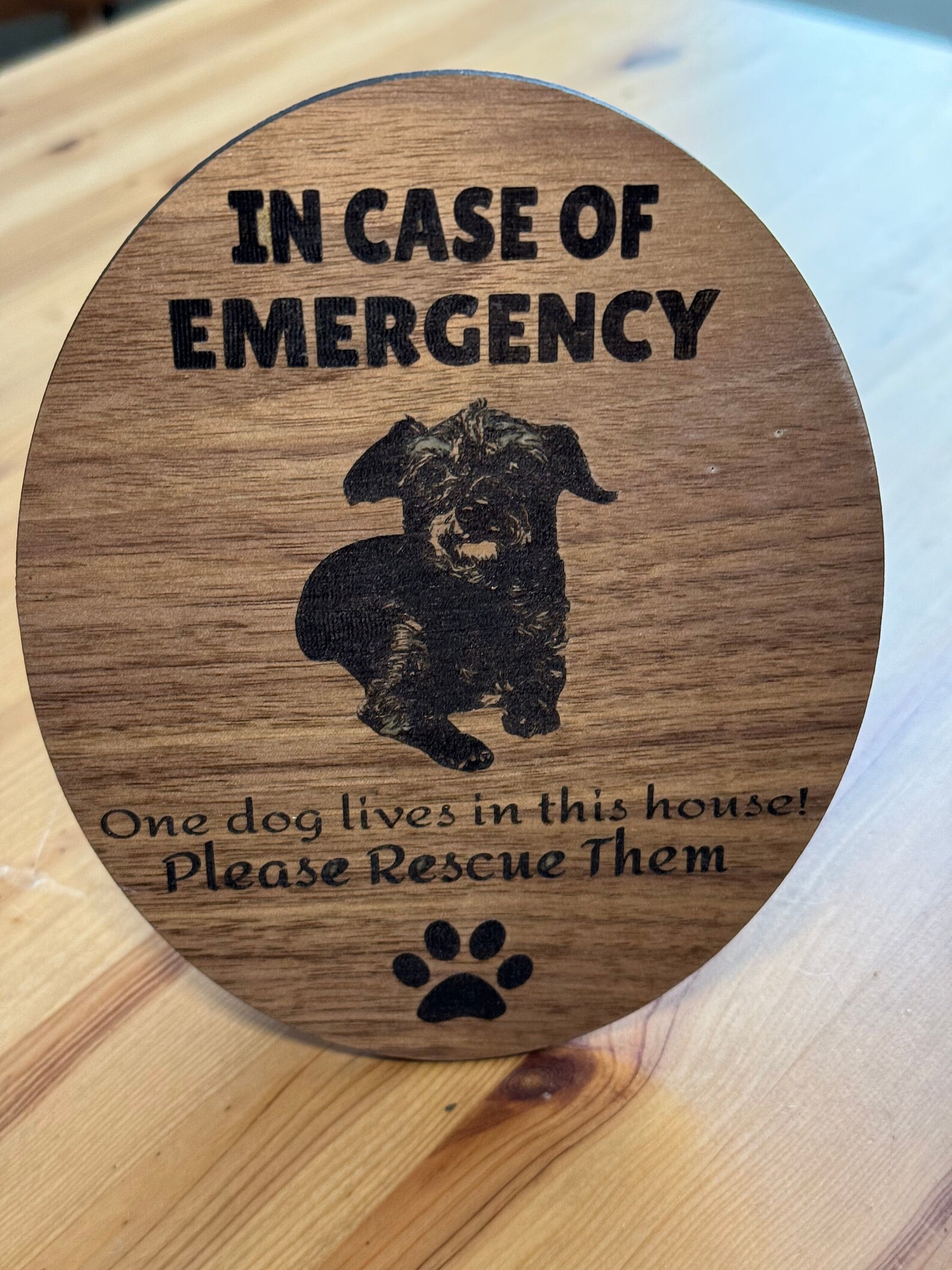 Personalized Incase of Emergency Pet Notification Signs - Etsy
