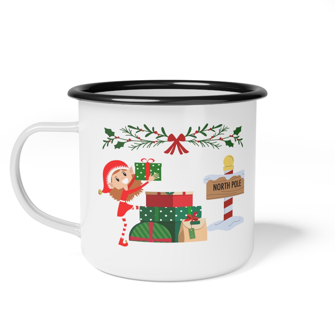 Personalized Elf Christmas Cup Gift North Pole Decor, Holiday Drinkware ...