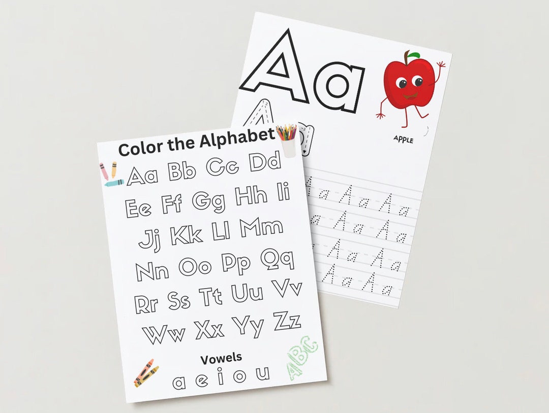 Printable Alphabet Tracking & Learning Sheets Digital Educational ...