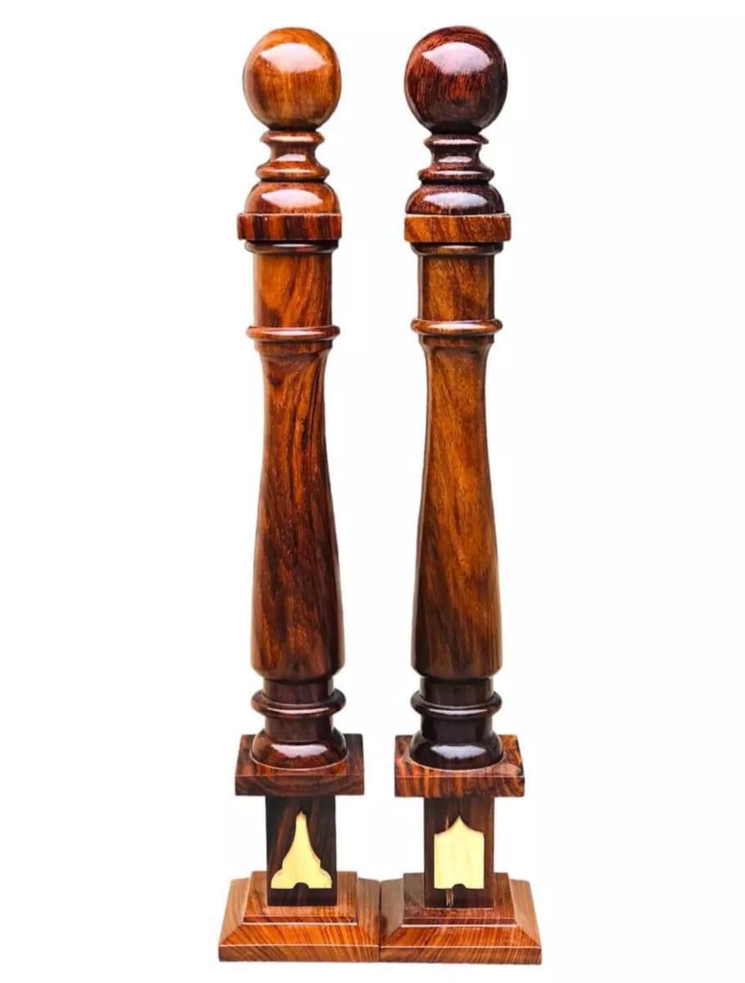 Handmade Masonic Wood Columns Senior Warden and Junior Warden Emblems ...