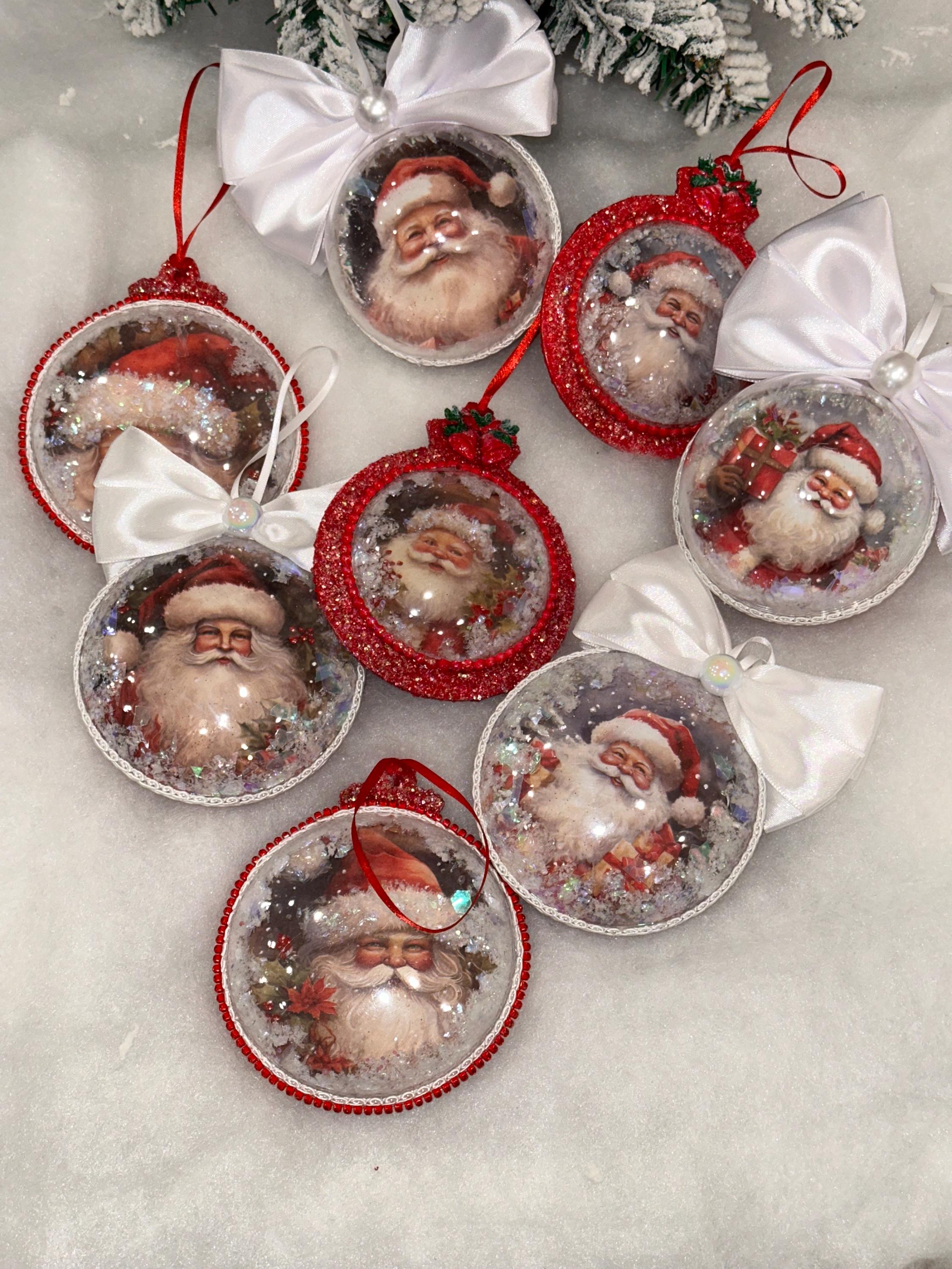 Christmas Ornaments Sets With Santa - Etsy