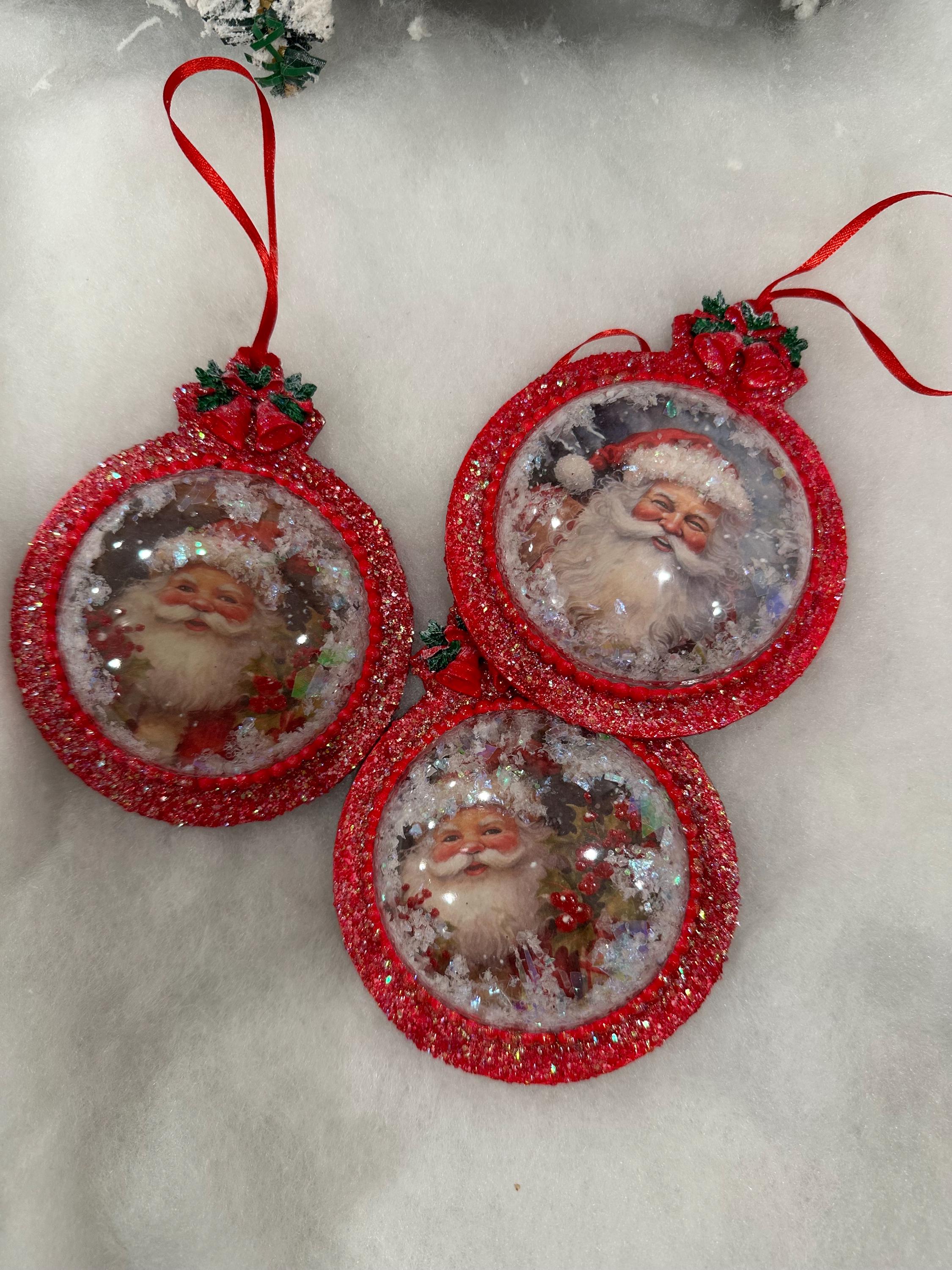 Christmas Ornaments Sets With Santa - Etsy