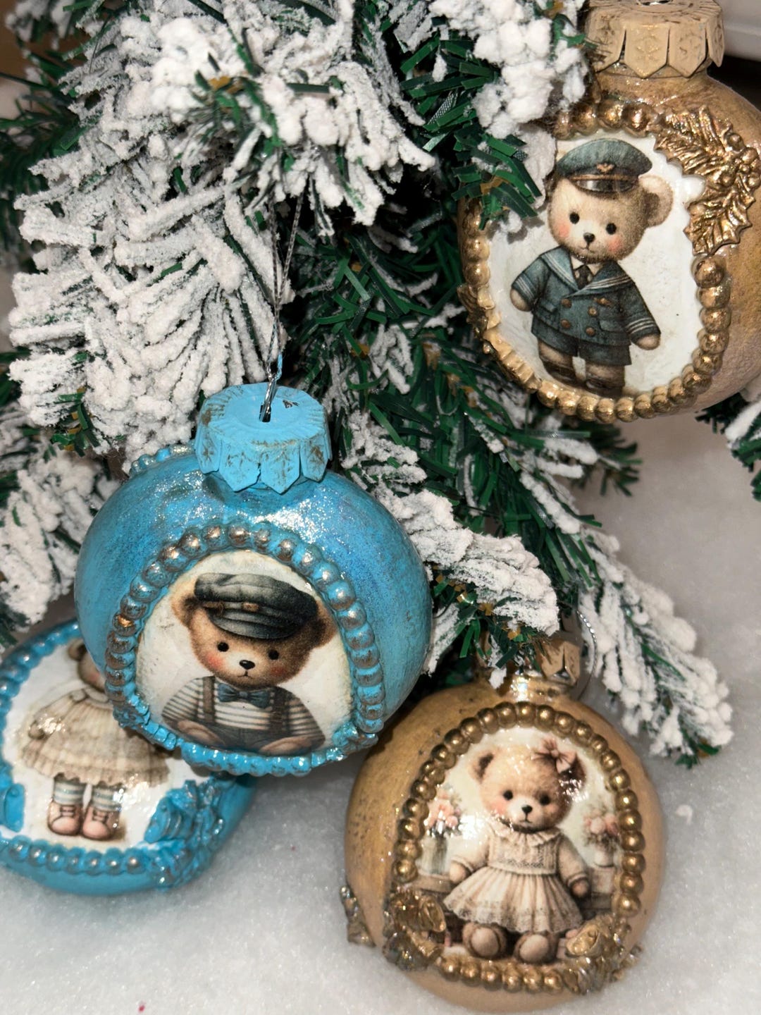 Christmas Tree Ornaments Set - Etsy