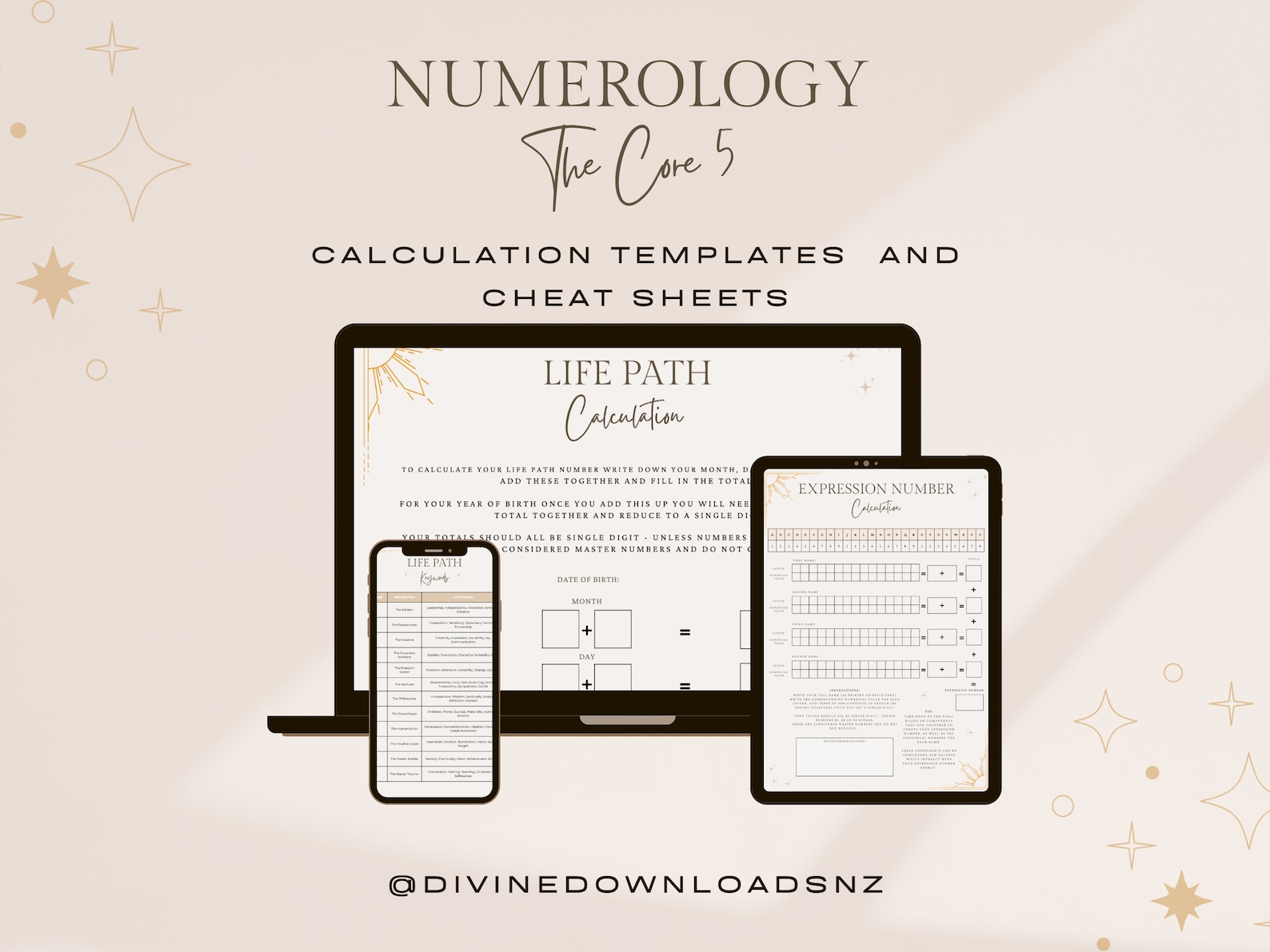 Numerology Charts | Printable Pages | Meanings, Cheat Sheets ...