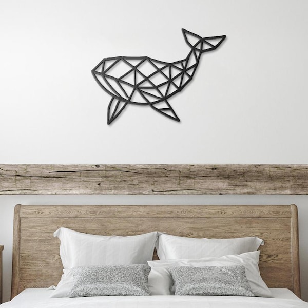 Geometric Whale - Etsy