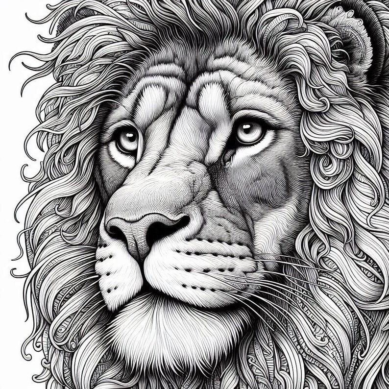 Coloring Pages - Enchanting Animals (for Adults and Children / Kids ...