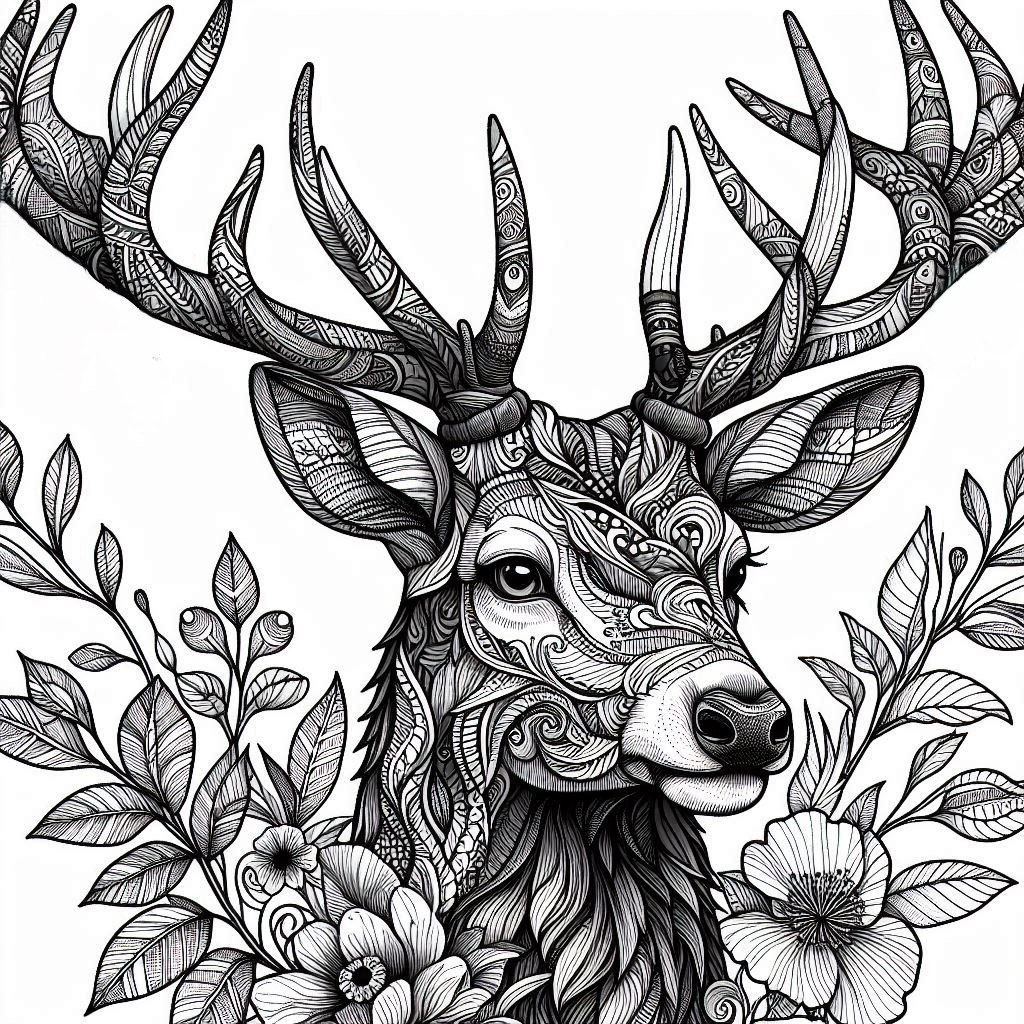 Coloring Pages - Enchanting Animals (for Adults and Children / Kids ...