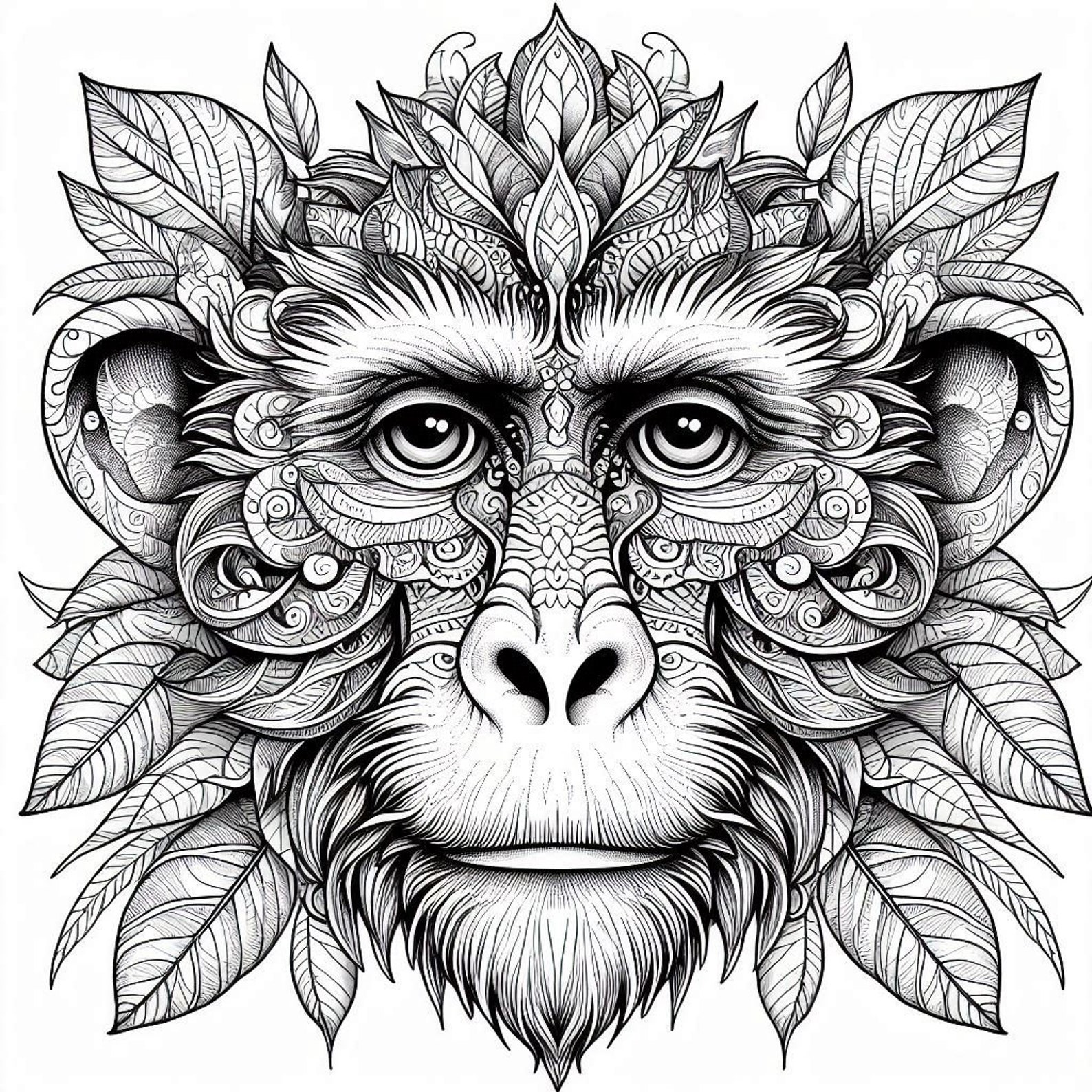 Coloring Pages - Enchanting Animals (for Adults and Children / Kids ...