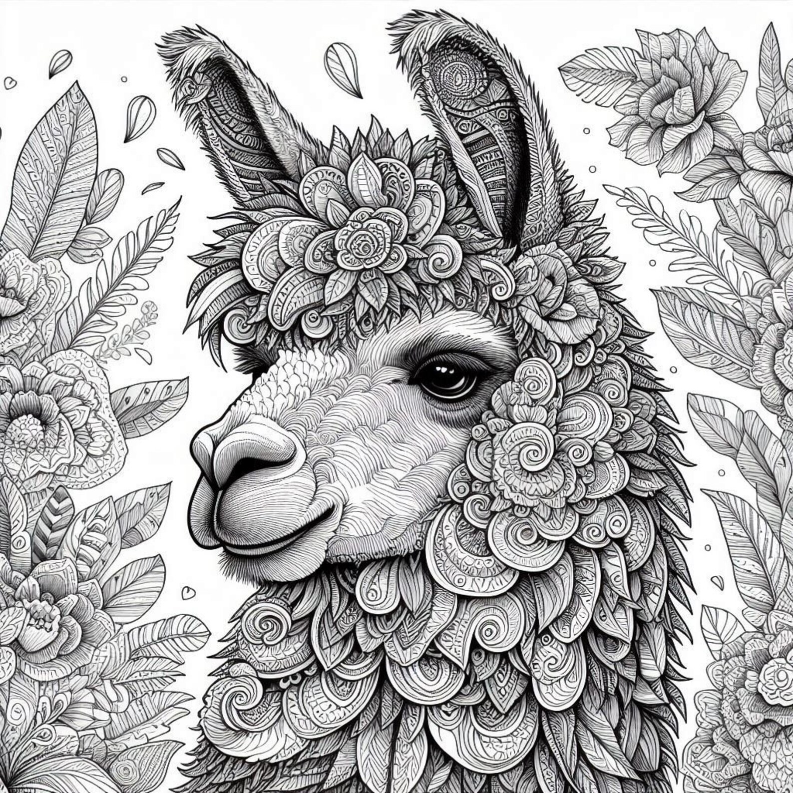 Coloring Pages - Enchanting Animals (for Adults and Children / Kids ...