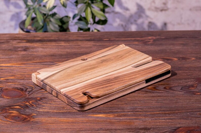 Handmade Walnut Gift & Charging Station, Custom Natural Wood Gift ...