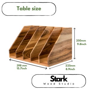 Handmade Wooden Folder Stand & Office Gift – Professional Desk Storage ...