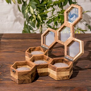 Honeycomb Wooden Watch Case, Watch Box for Men, Watch Storage Box ...