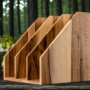 Wooden Document Holder, Office Paper Organizer – Business Gift and Desk ...