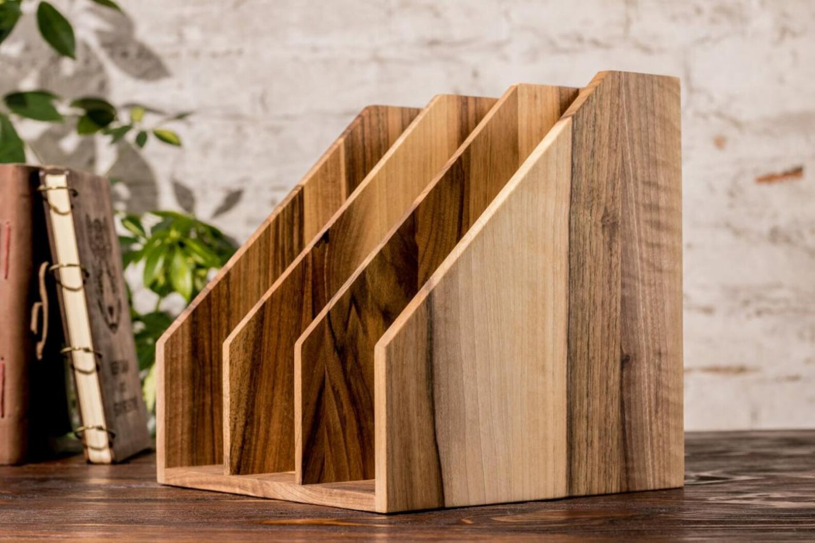Wooden Document Holder, Office Paper Organizer – Business Gift and Desk ...