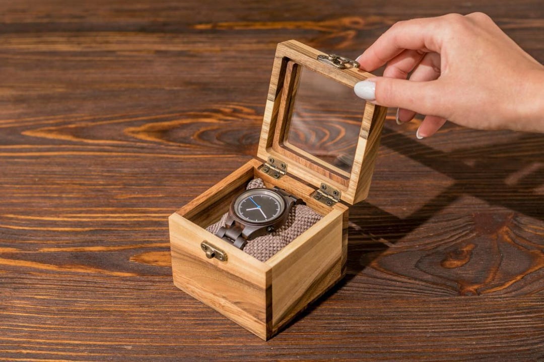 Wooden Watch Box, Watch Box for Groomsmen, Gift Box for Watch, Engraved ...