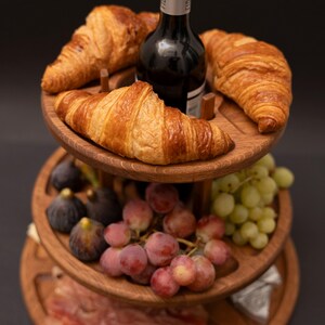 Handcrafted Wine Table With Built-in Wine Holder and Serving Tray ...