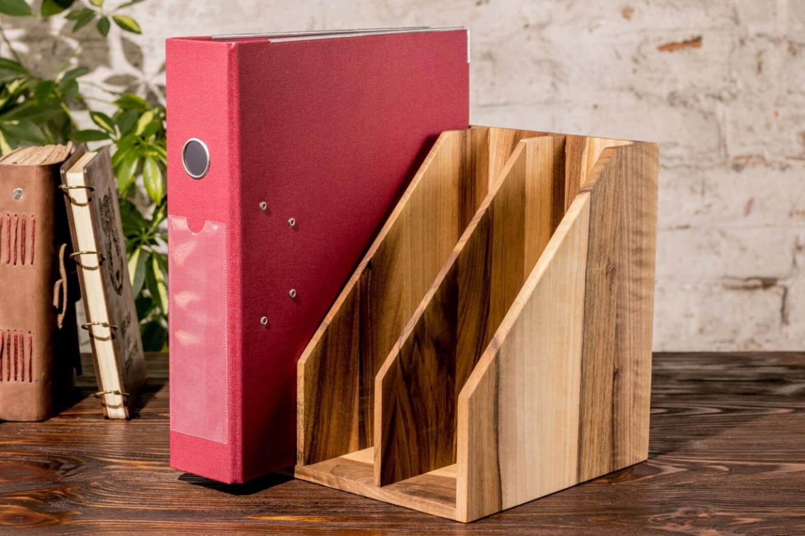 Wooden Document Holder, Office Paper Organizer – Business Gift and Desk ...