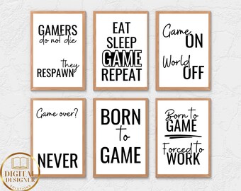 Printable Set of 6 Pet Cat Wall Art Digital Cute Pet Wall Art Sarcasm ...