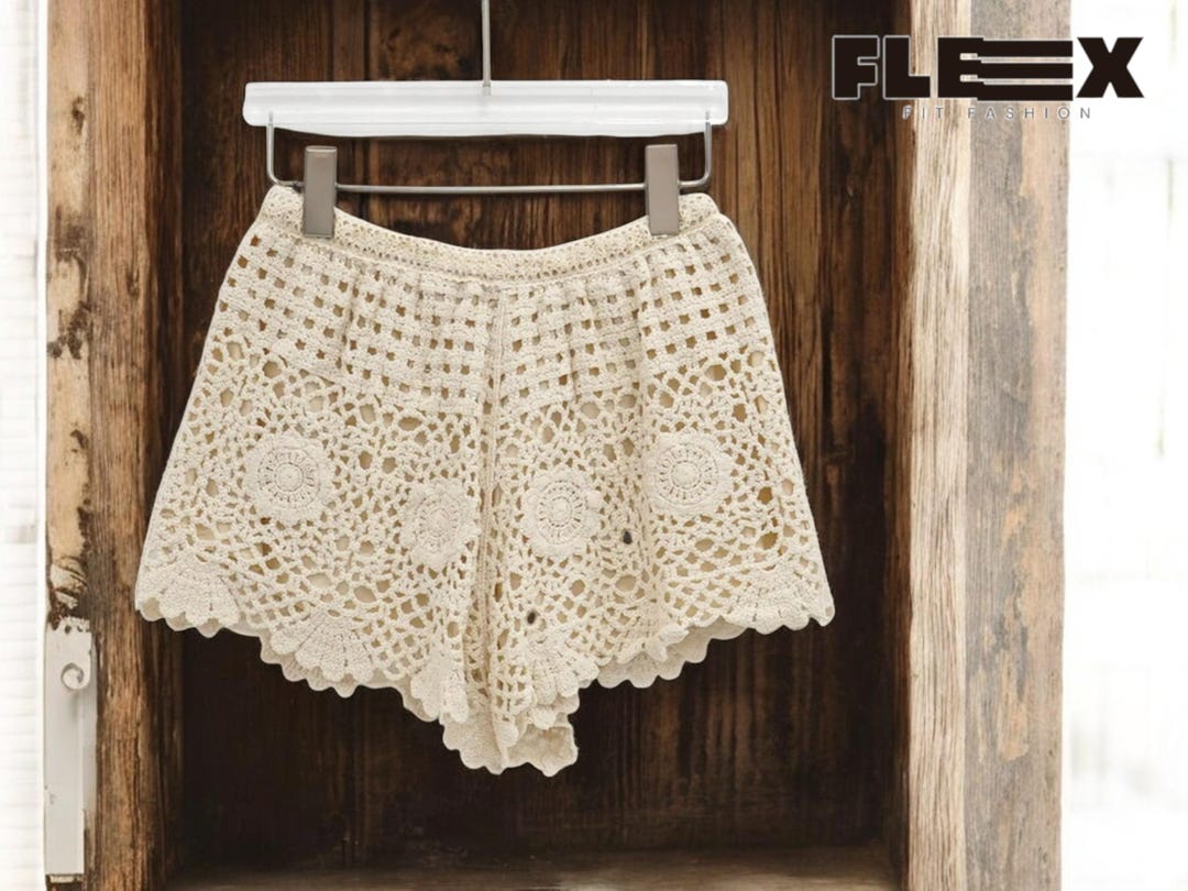 Women's Cut-out Camisole Wide-leg Lace Shorts Perfect Boho Seashore ...