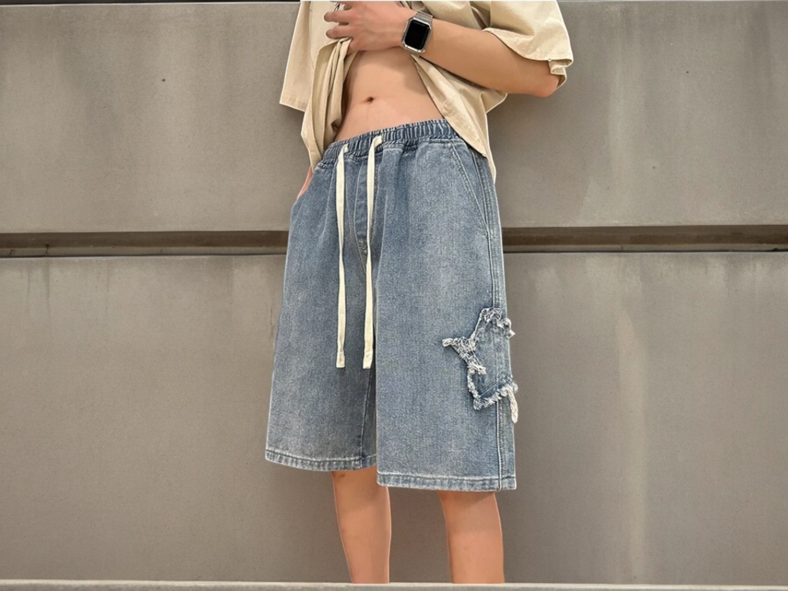 Unisex Bottom Short's Denim Casual Jeans Clothes Streetwear Fashion ...