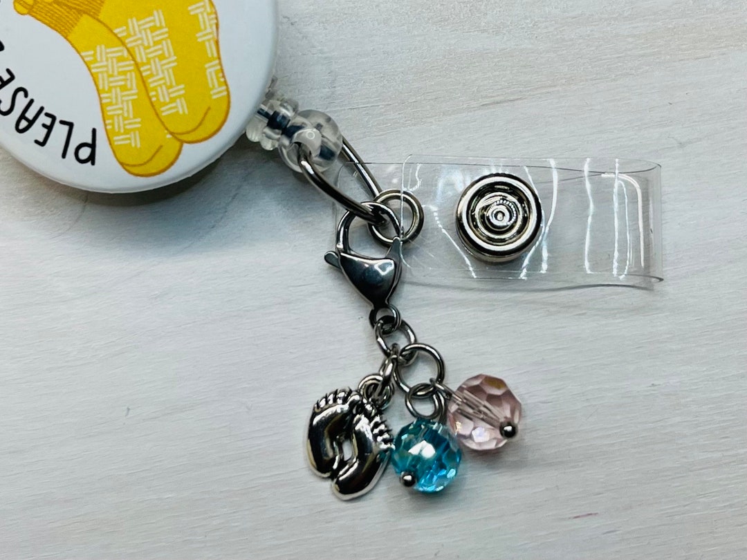 Baby Feet Charm | NICU Jewelry | Badge Buddy Charm | Mom Baby Nurse ...