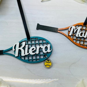 Tennis Racket Ornament | Tennis Player Ornament | Name Ornament ...