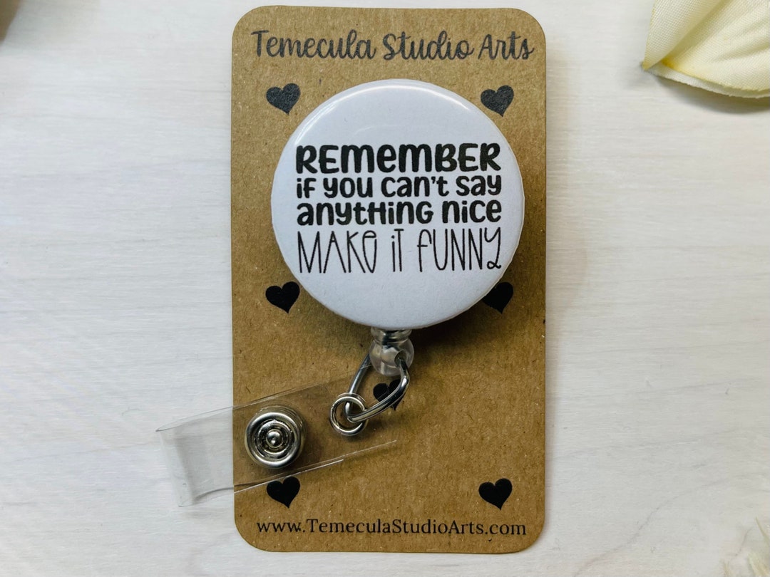 Funny Badge Reel ER Nurse Badge Reel Medical ID Badge Badge Holder ...
