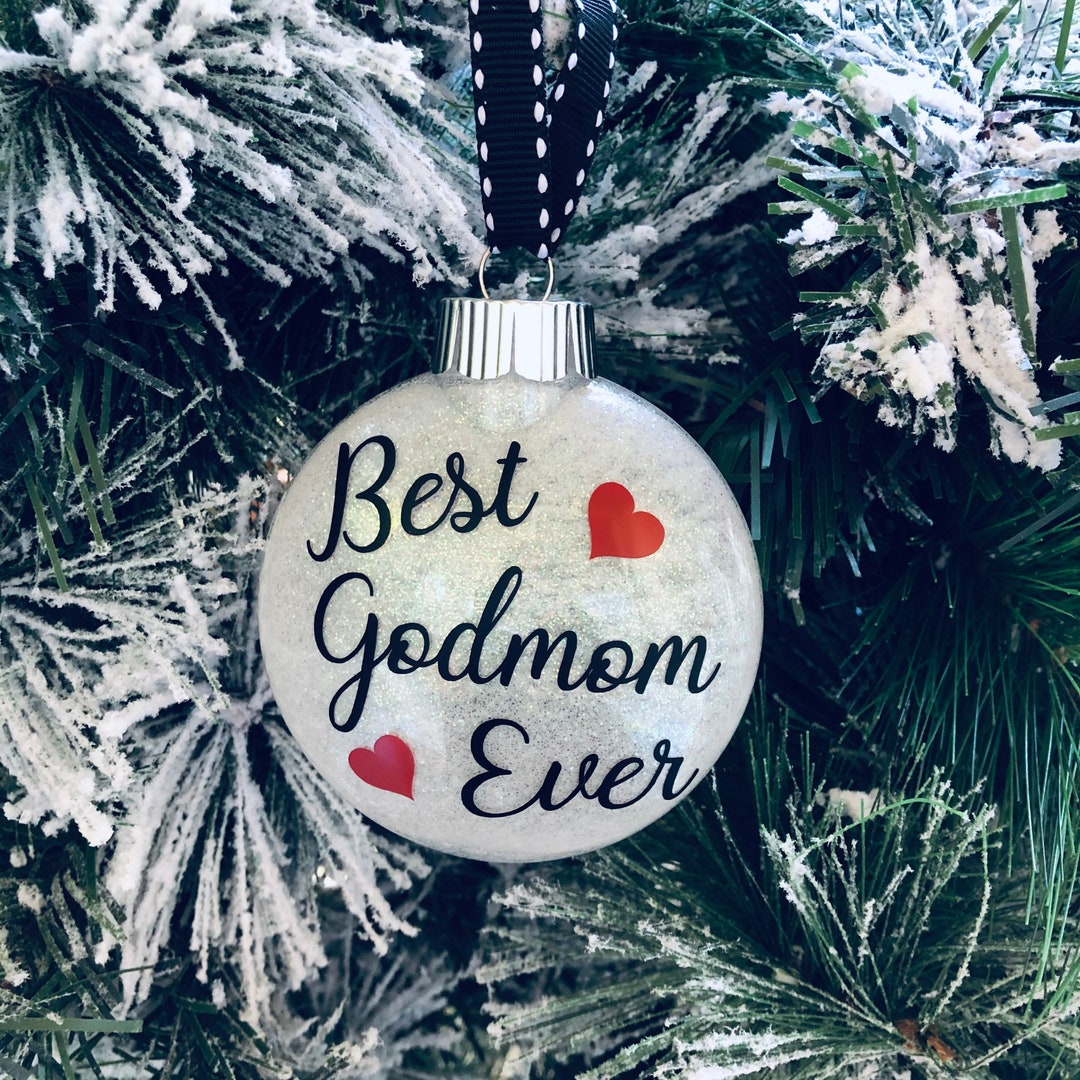 Godmom Ornament | Godmom Gift | New Godmom | Best Godmom Ever | Godmom ...