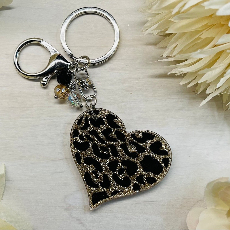 Heart Keychain - Etsy