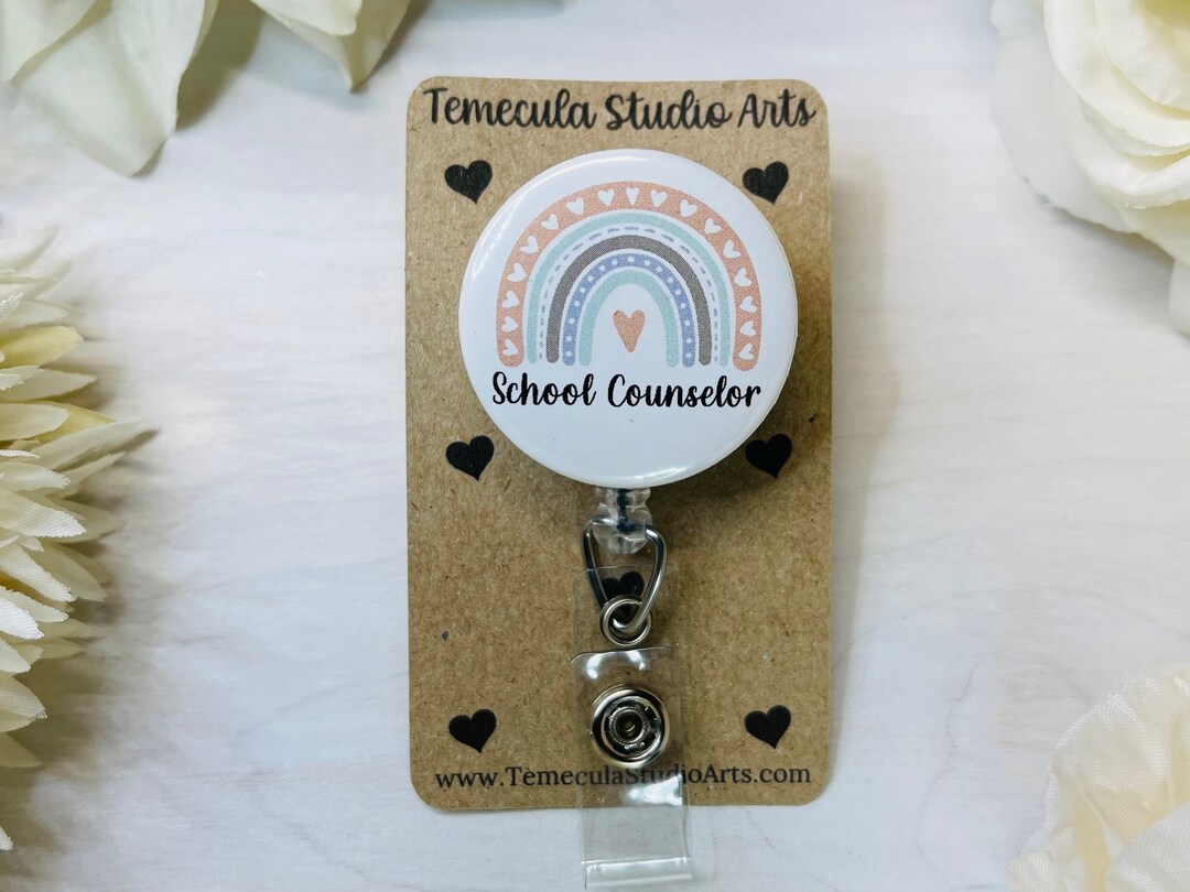 School Counselor Badge Holder | School Counselor Lanyard | Carabiner ...