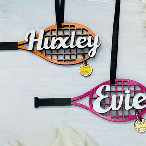 Tennis Racket Ornament | Tennis Player Ornament | Name Ornament ...