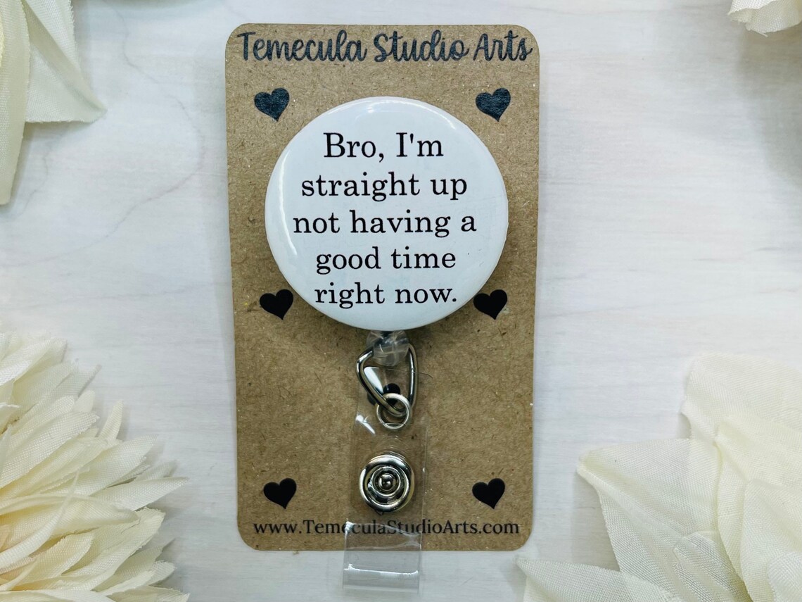Funny Badge Reel Badge Reel Coworker Jokes Pinch Clip - Etsy