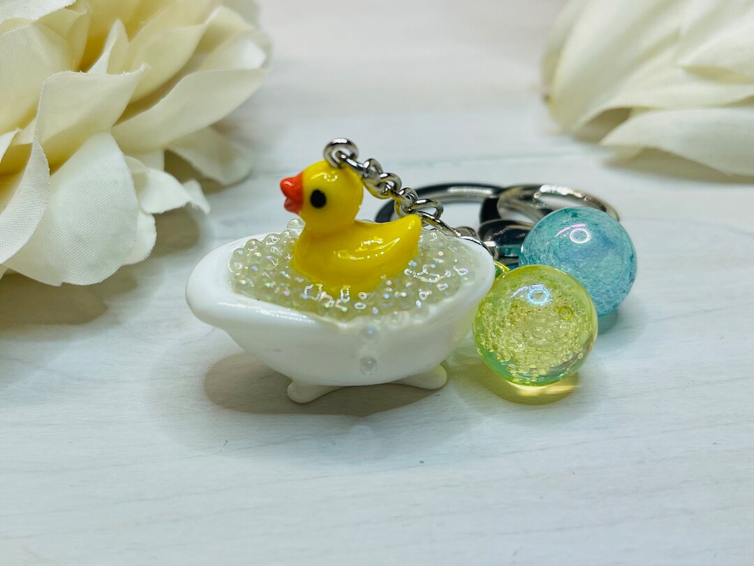 Rubber Duck | Rubber Duck Keychain | Duck Charm | Bubble Bath | Bubbles ...