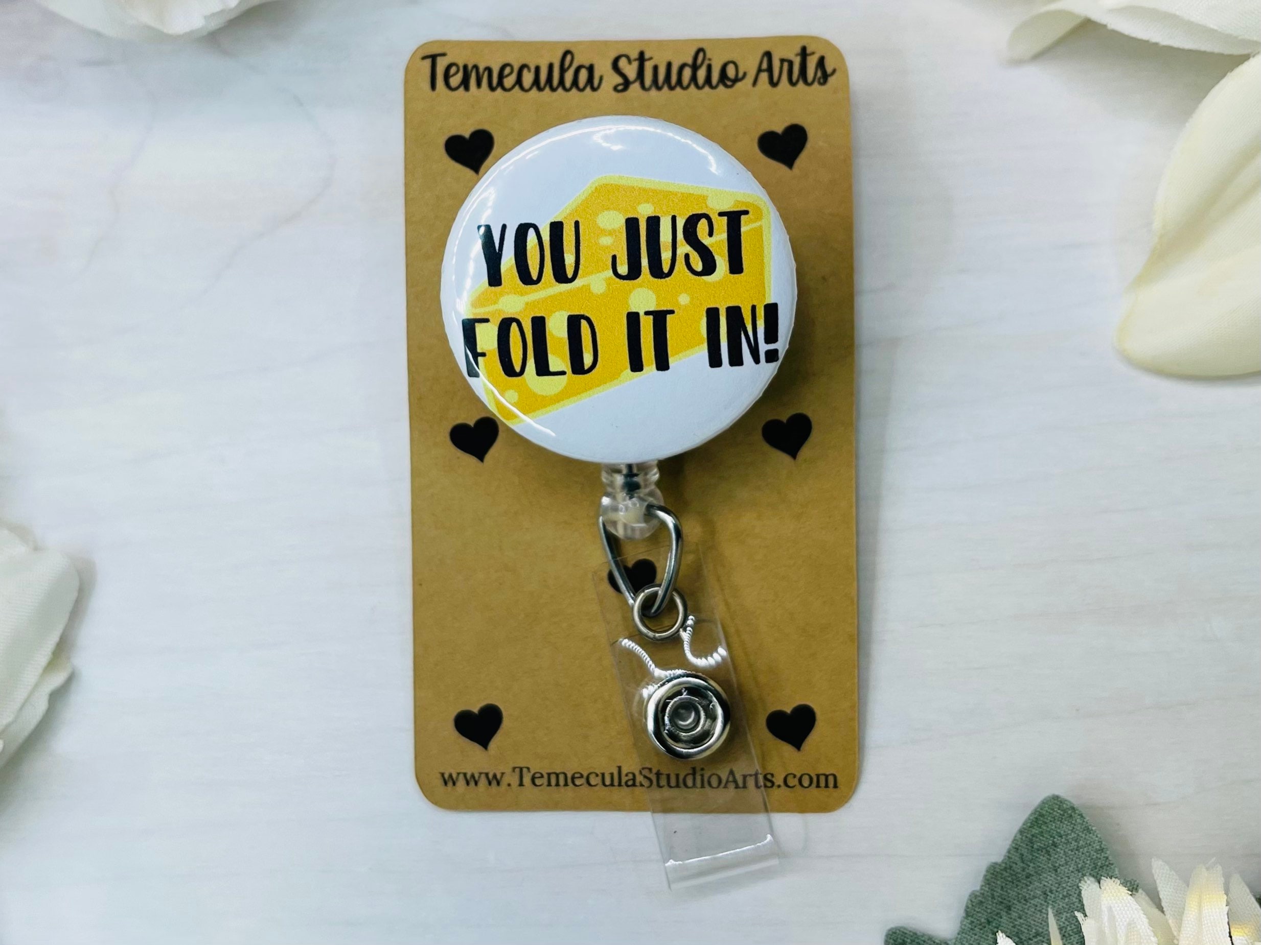 Fold in the Cheese Badge Reel | ER Nurse Badge Reel | Medical ID Badge ...