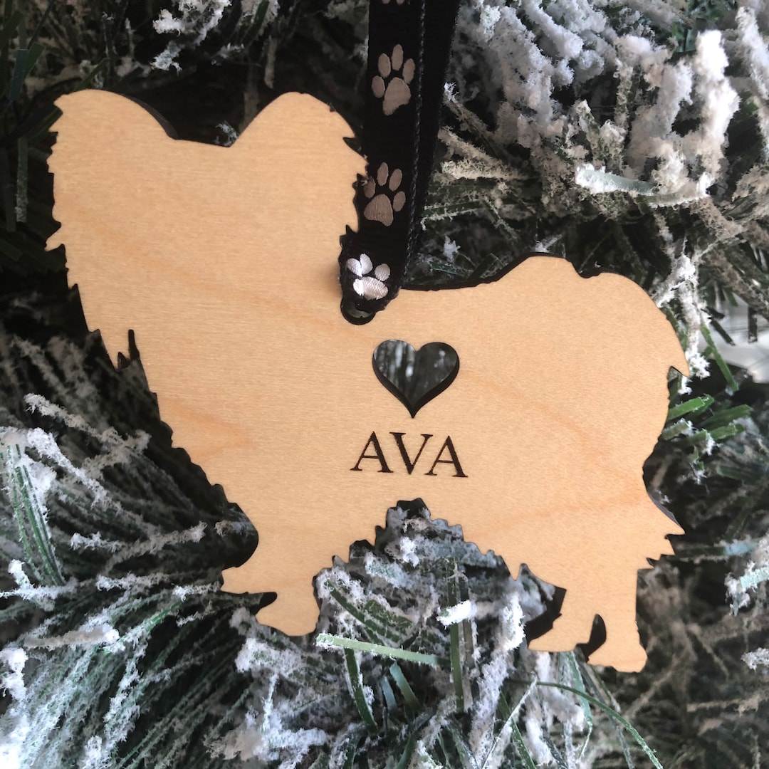 Papillon Christmas Ornament | Papillon Ornament | Papillon | New Dog ...