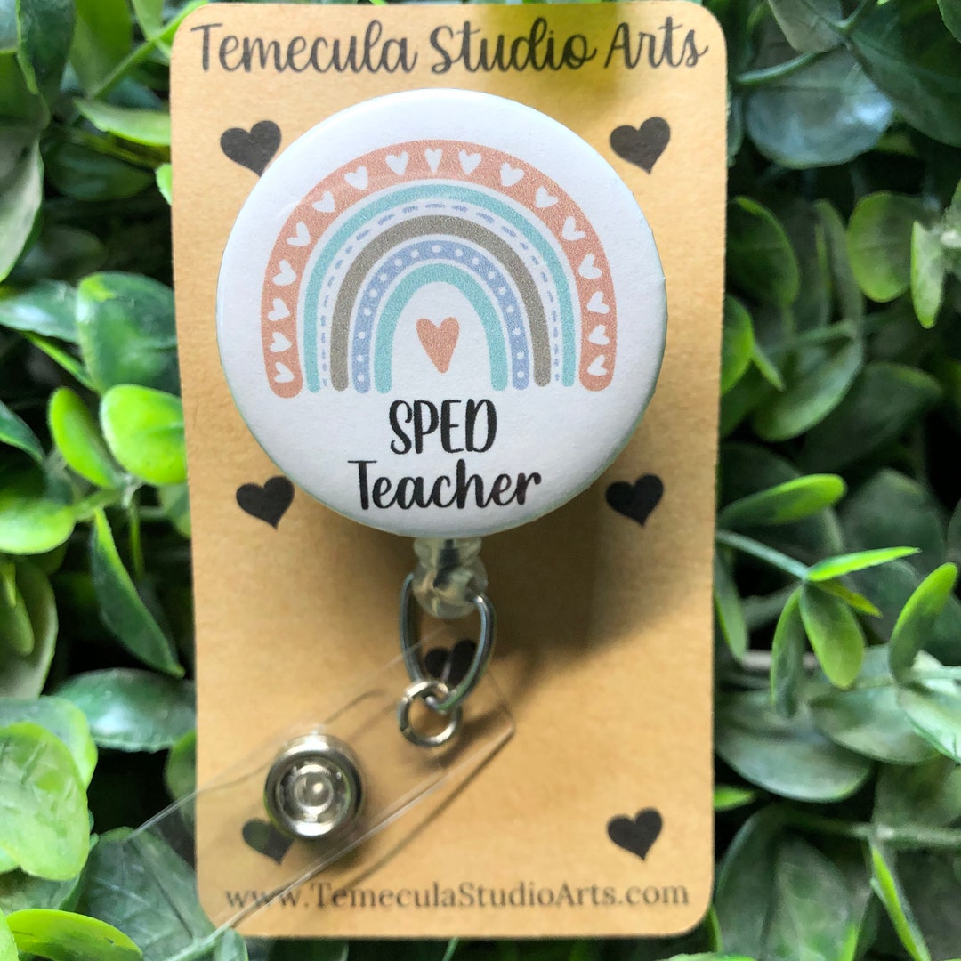 Sped Teacher | Special Education Teacher Gift | Badge Reel | Sped ...