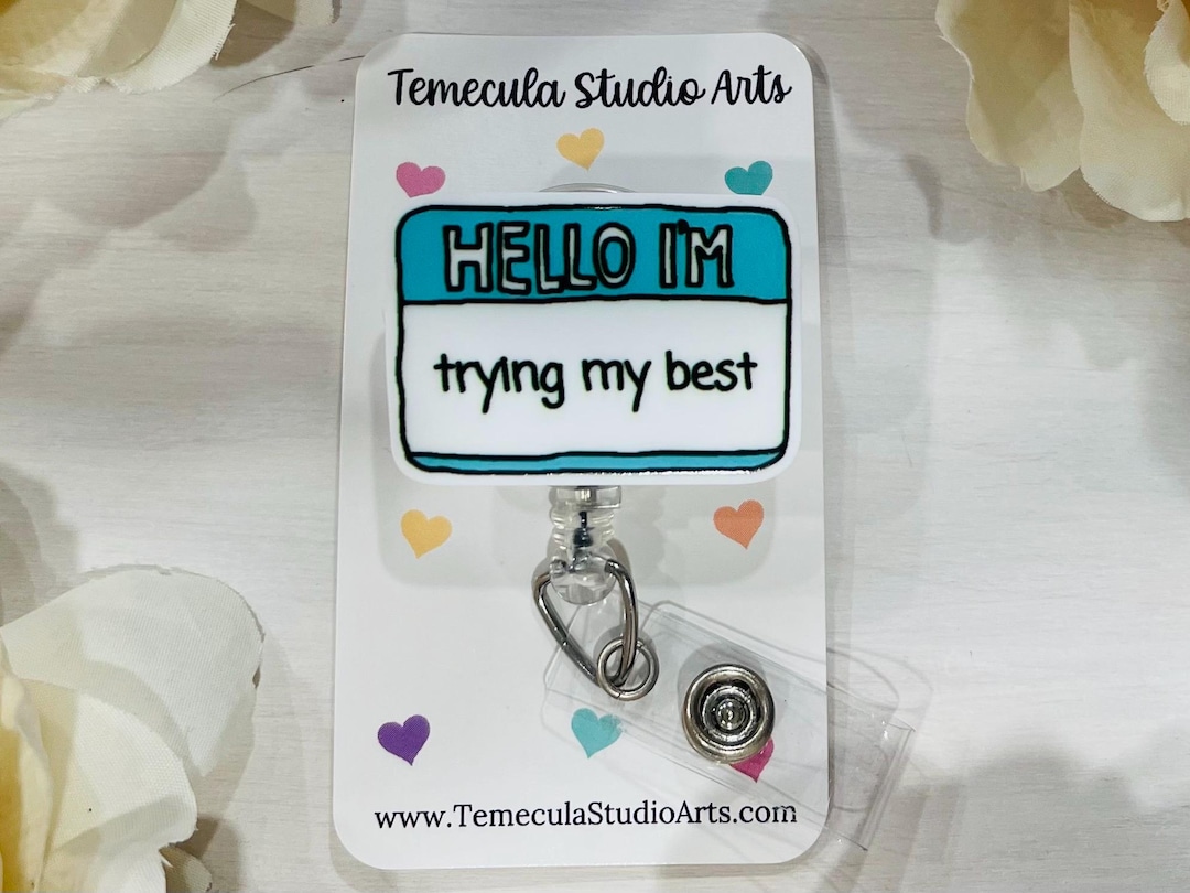 Funny Badge Reel | Badge Reel | Medical ID Badge | Nurse Badge Reel ...