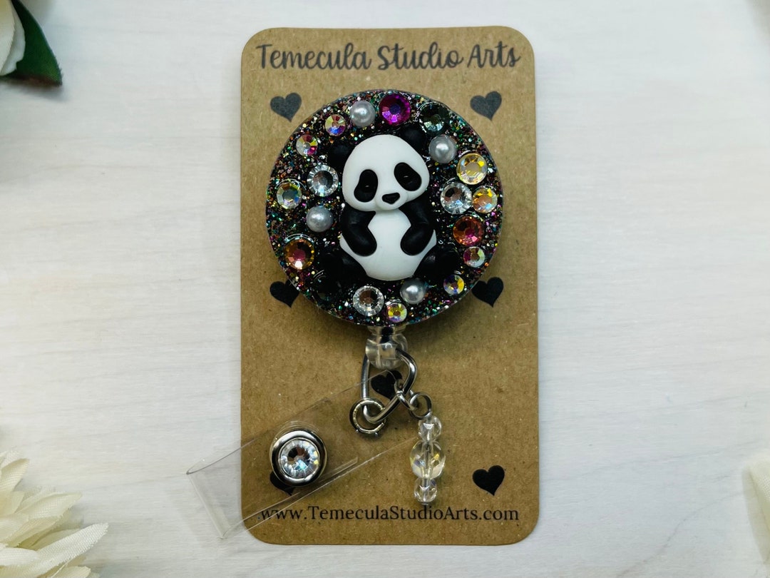 Badge Reel | Panda Gift | Retractable Badge Reel | Pinch Badge Reel ...