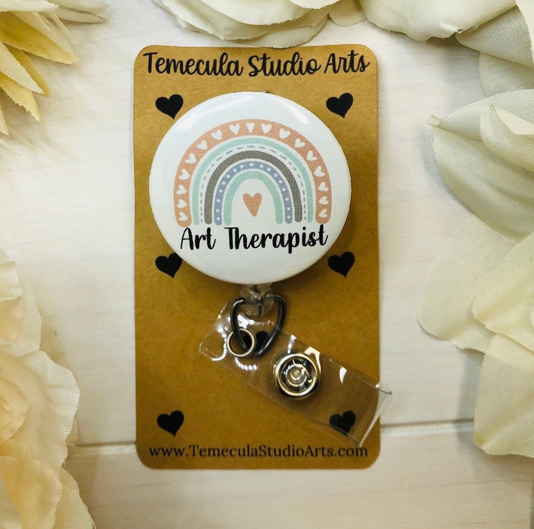 Art Therapist | Art Teacher Gift | Badge Reel | Art Lanyard | Medical ...