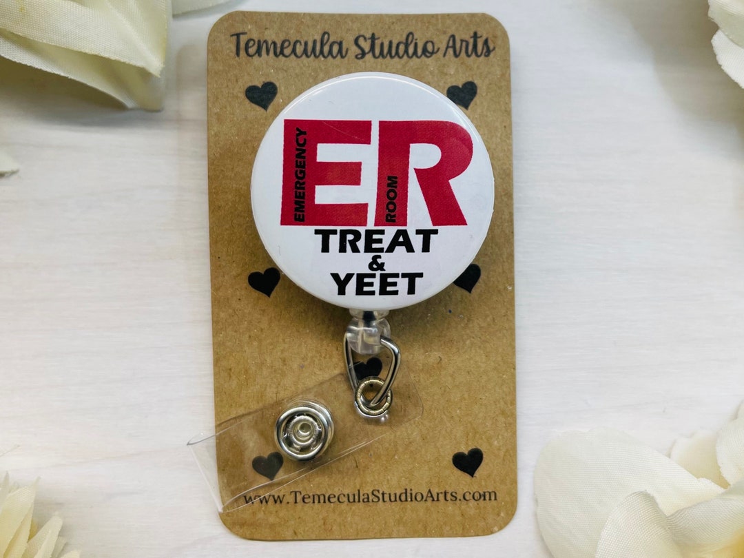 Funny Emergency Room Badge Holder | ER Nurse Lanyard | Medical ID Badge ...
