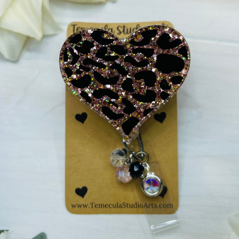 Black Cheetah Badge Reels - Etsy